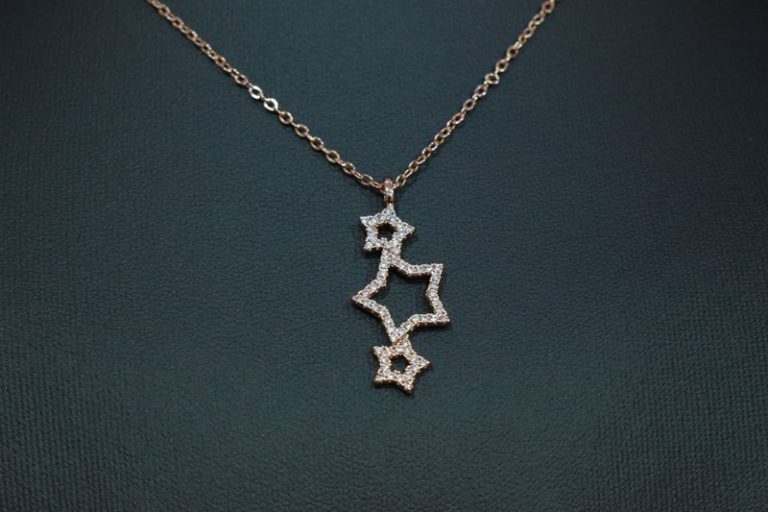 ΚΟΛΙΕ ΑΛΥΣΙΔΑ ΡΟΖ ΧΡΥΣΟ ΑΣΤΕΡΙΑ ΜΕ ΣΤΡΑΣ - hot XDM eshop